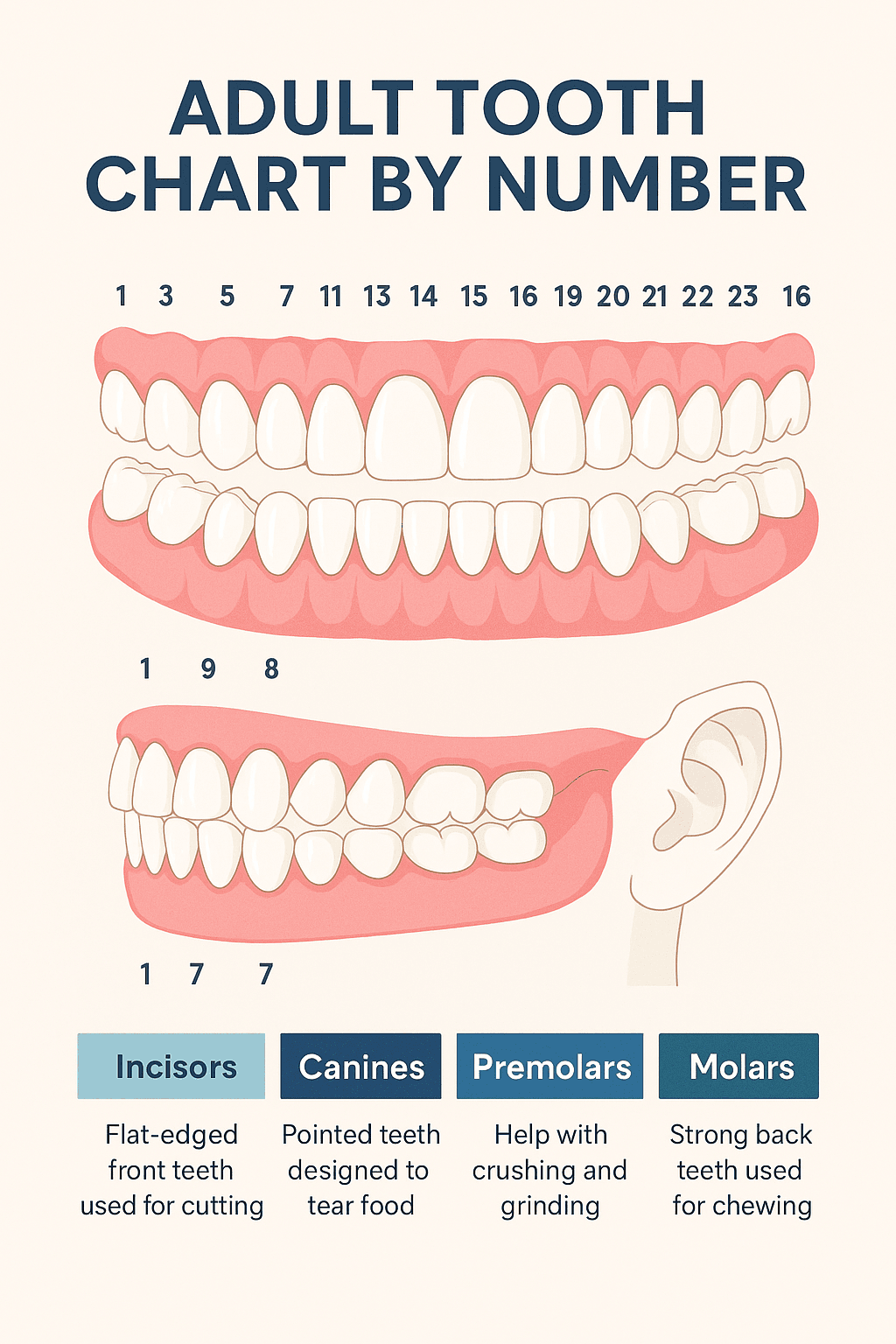Teeth Numbers And Names: Simple Dental Chart Guide By Expert